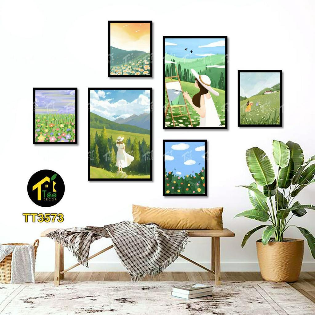 50 Set tranh treo tường cute, tranh dán tường hiện đại trang trí phòng ...