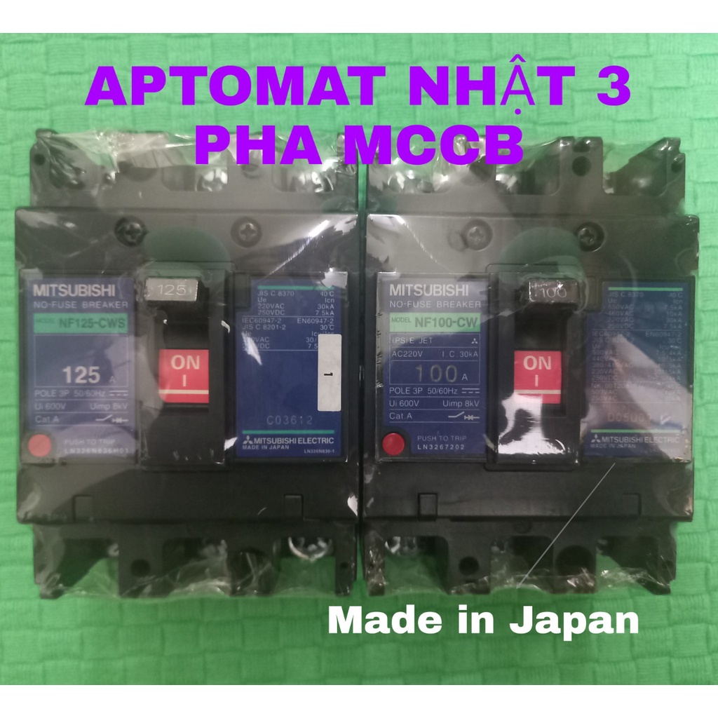 CB 3 PHA NHẬT KIỂU KHỐI TO 75A 100A MCCB | Shopee Việt Nam