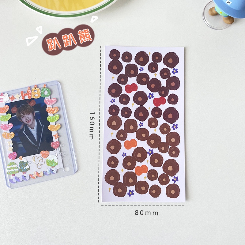 Sticker tai thỏ hình dán trang trí toploader card idol | BST131 ...
