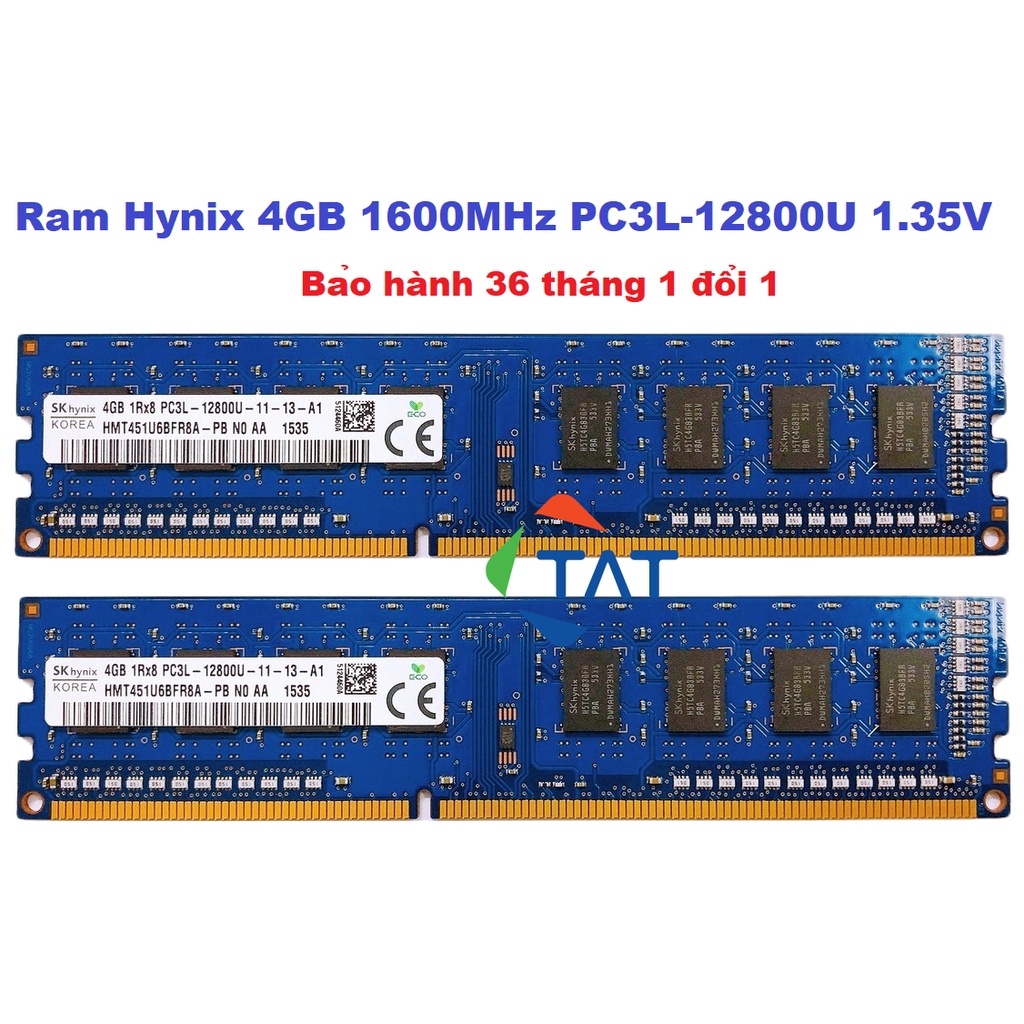 Ram PC Hynix 4GB 1600MHz PC3L-12800U 1.35V Chính Hãng - Bảo Hành 36 tháng | Shopee Việt Nam