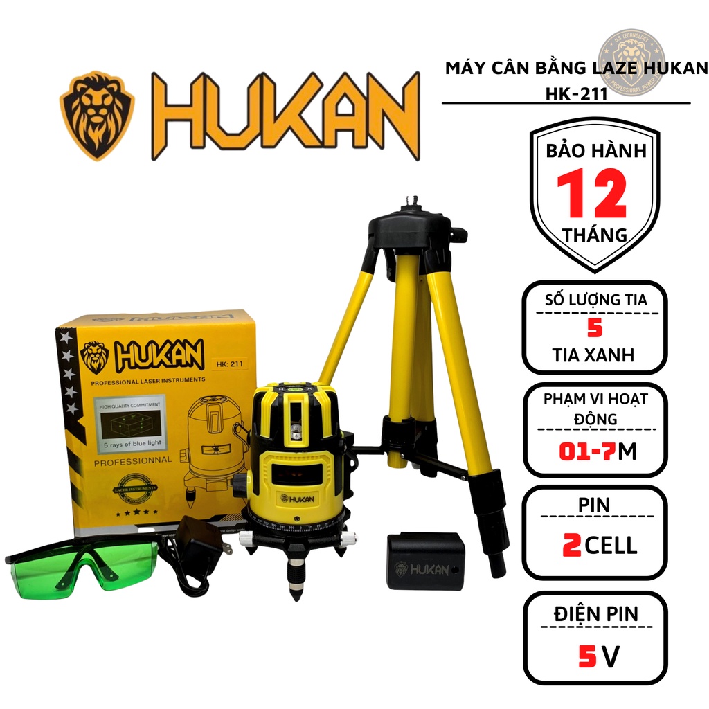 Máy Cân Bằng Laze HUKAN HK-211 Bắt Cốt 5 Tia Xanh | Shopee Việt Nam