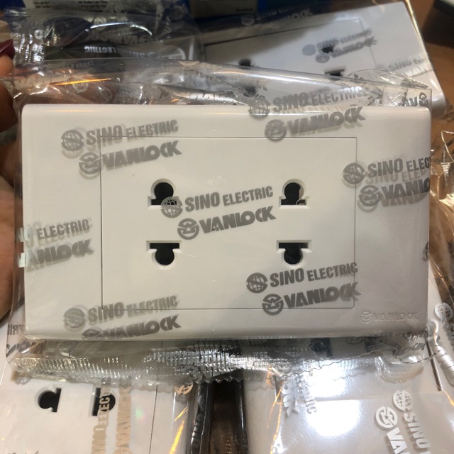 ( Combo) Ổ cắm đôi 2 chấu dòng S18U2 sino - Vanlock | Shopee Việt Nam