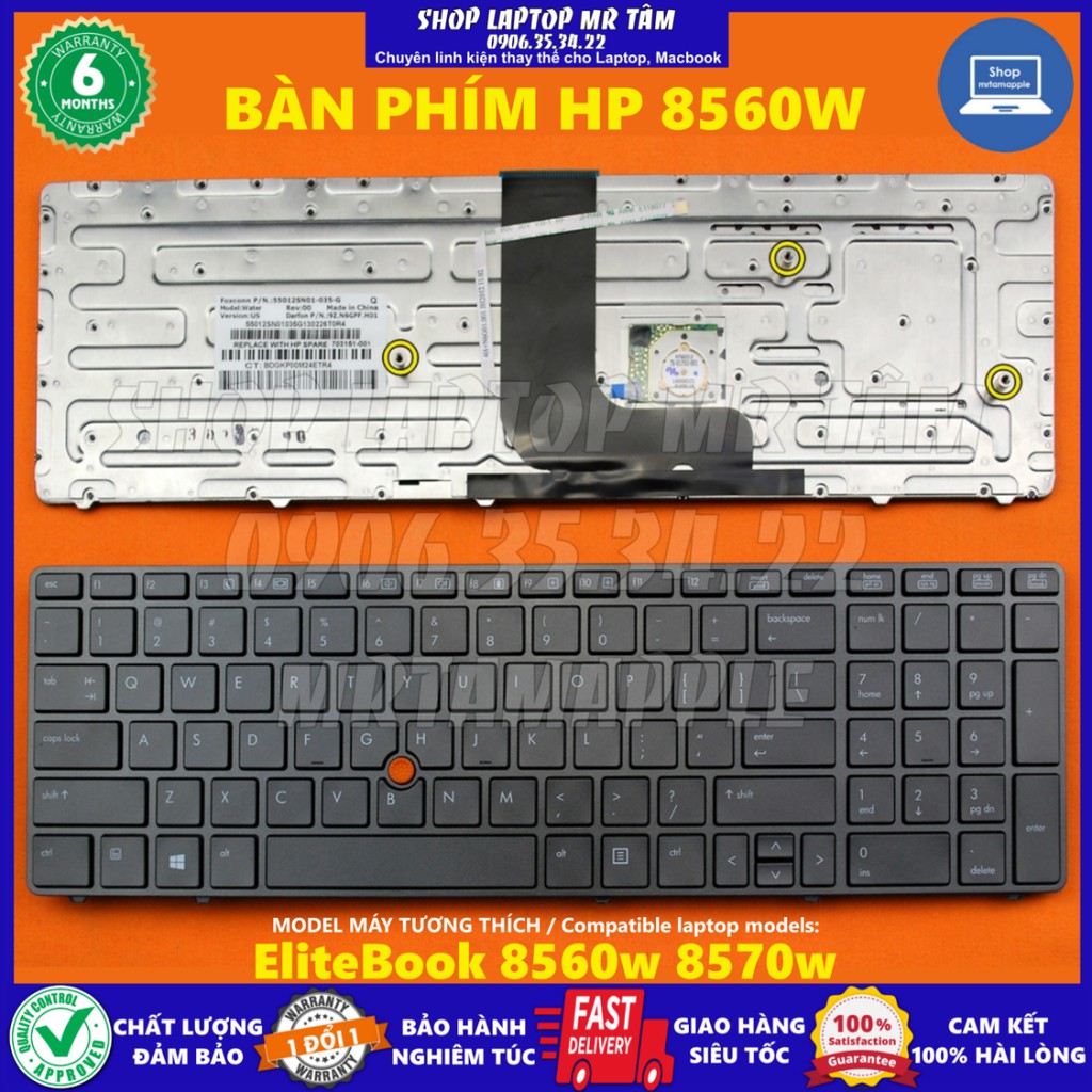 BÀN PHÍM LAPTOP HP 8560W dành cho EliteBook 8560w 8570w | Shopee Việt Nam