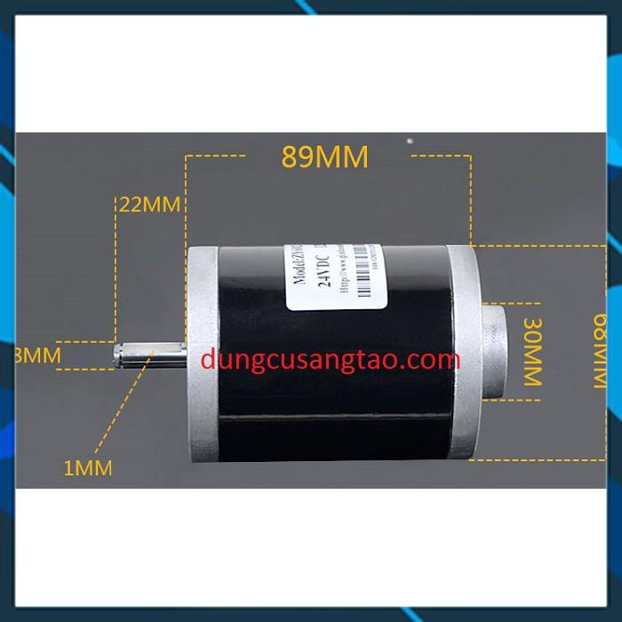 Motor DC cốt 8mm (12V / 24V)/ động cơ chế máy khoan, máy cắt, máy mài ...