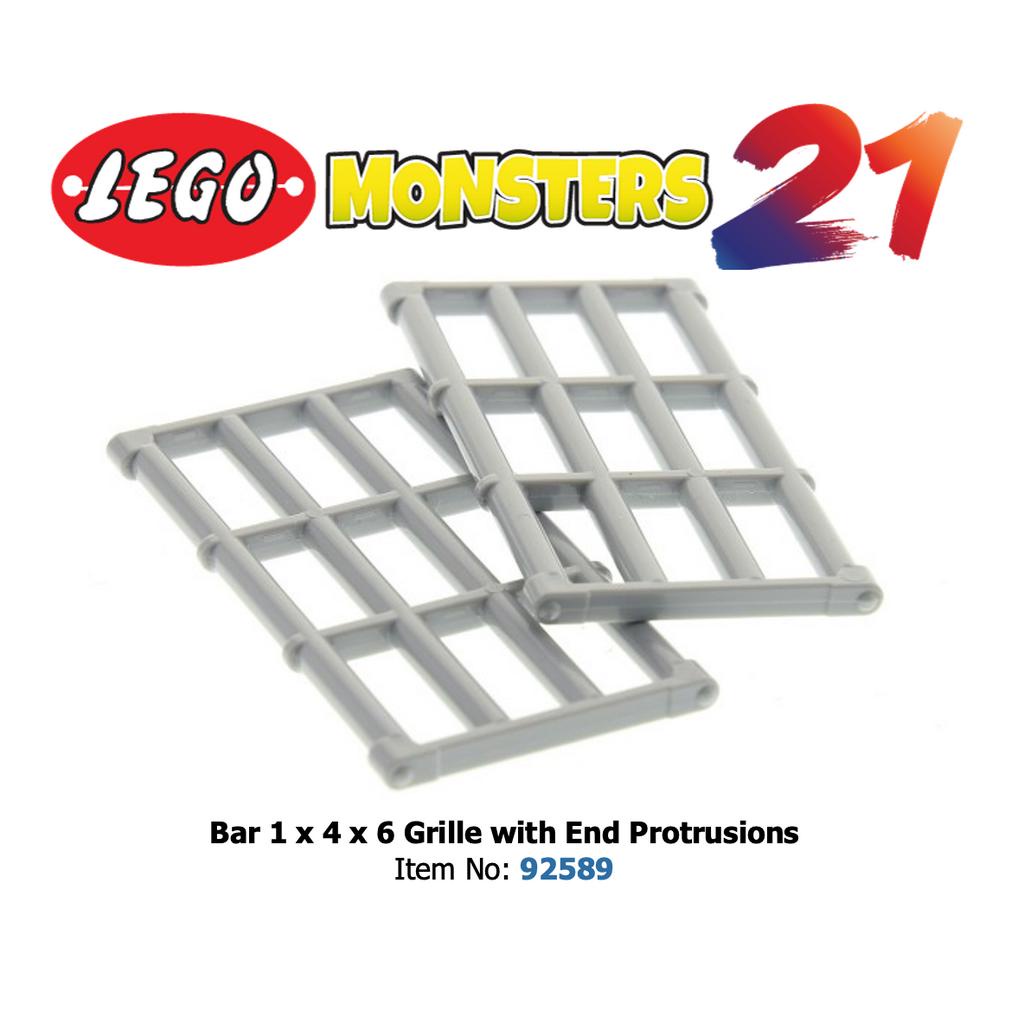 [1 cái]-Lego chính hãng, Lưới tản nhiệt thanh 1 x 4 x 6 có phần nhô ra ...