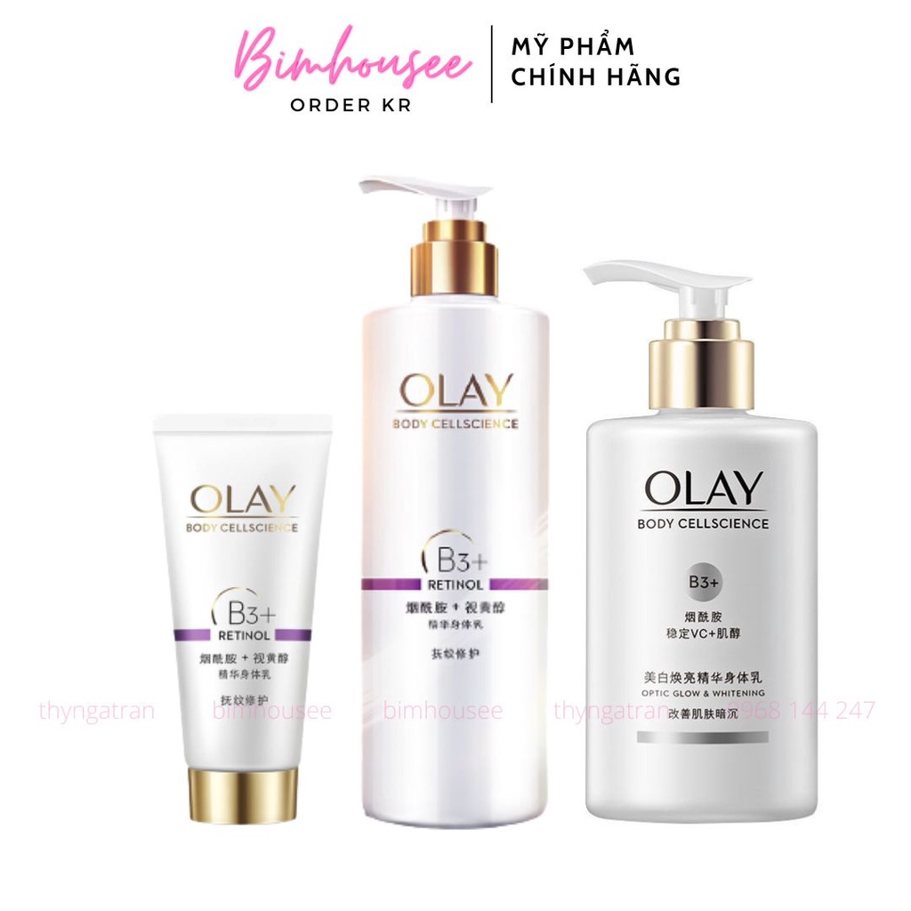 Sữa dưỡng thể dưỡng trắng da OLAY BODY Cellscience B3 + Retinol body ...