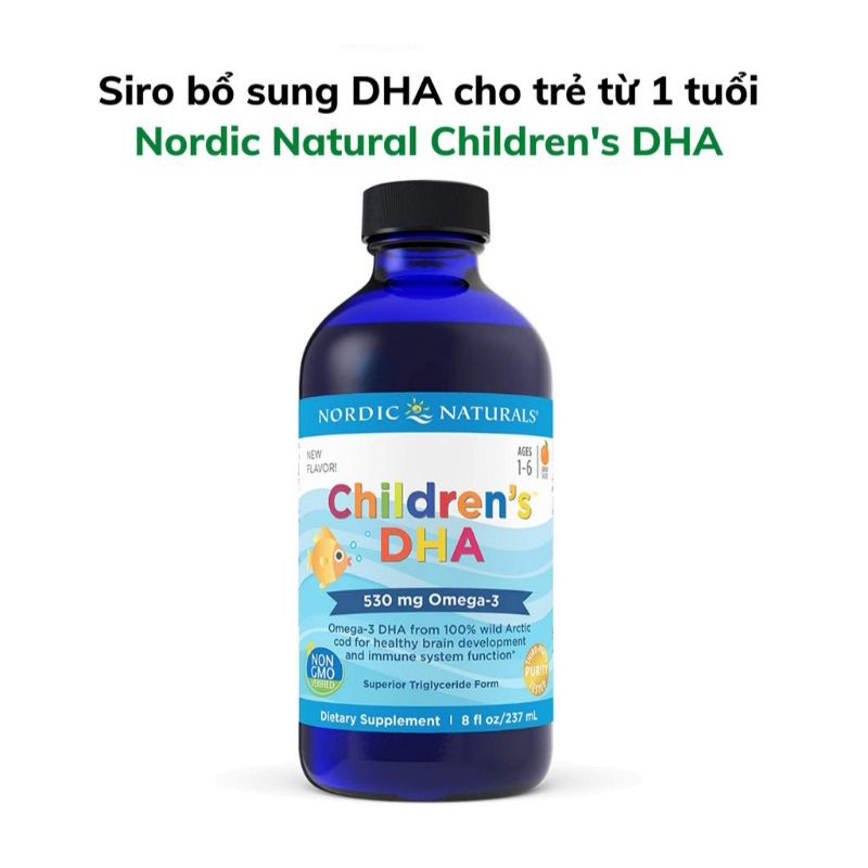 DHA cho trẻ từ 1 - 6 tuổi Children's DHA 530mg Omega 3 Nordic Naturals ...
