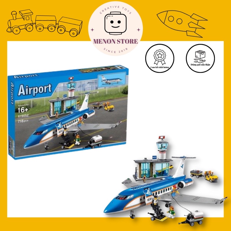 Đồ chơi lắp ráp 61002 0104 T19052 19052 02043 Mô hình sân bay máy bay ...