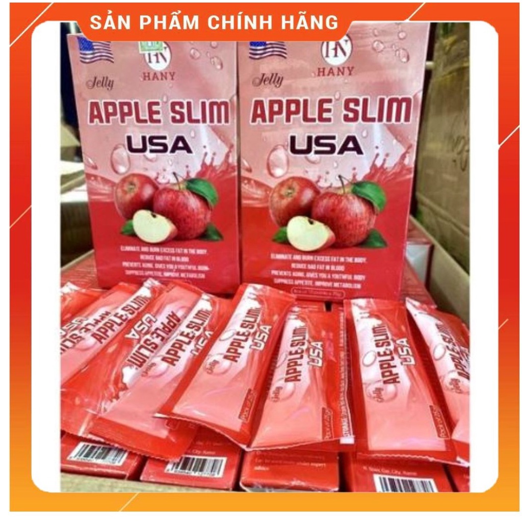 [Chính Hãng] Thạch giảm cân Apple Slim USA - 1 hộp 10 gói x 25gr ...