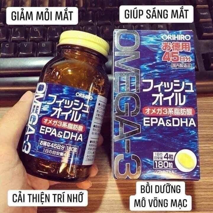 Dầu cá Omega 3 Orihiro, Omega 3 EPA & DHA Orihiro 180v Nhật Bản ...