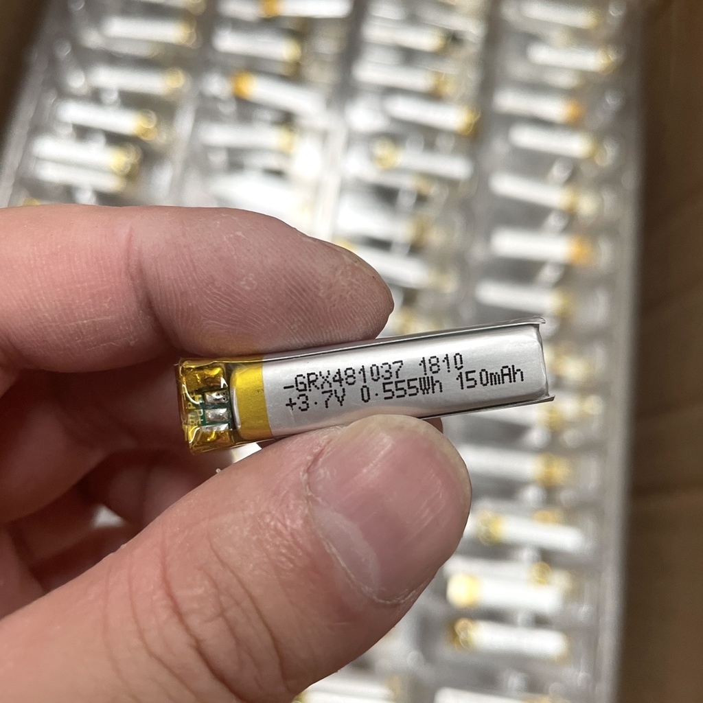 Pin Lipo nhỏ 3.7V 150mAh có mạch bảo vệ - kích thước 37x8.1x4.8mm ...