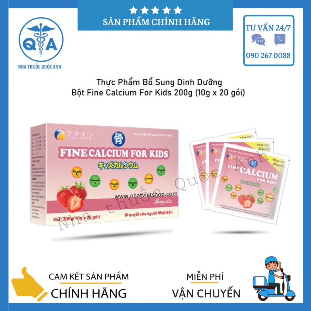BỘT CANXI FINE CALCIUM FOR KIDS - BỔ SUNG CANXI, SẮT, KẼM, MAGIE VÀ CÁC LOẠI VITAMIN CHO BÉ Hộp ...