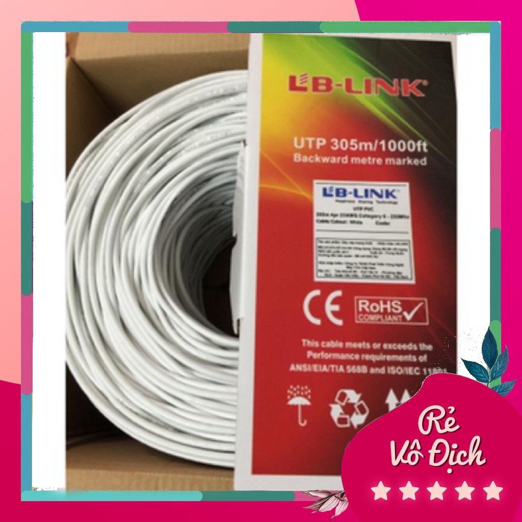 [BLcomputer] DÂY MẠNG LAN ,CÁP MẠNG LAN CAT6 Lblink Net link( 1 cuộn ...