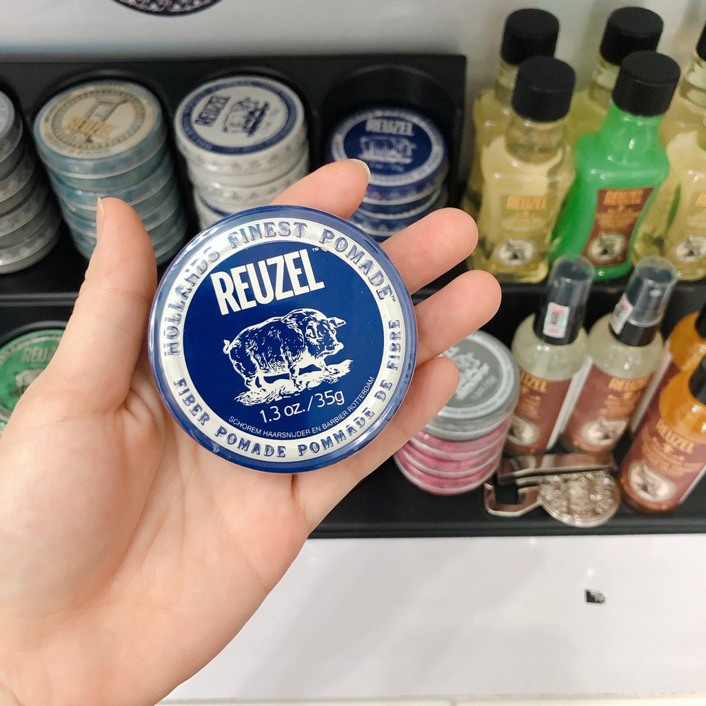 Sáp tạo kiểu tóc Reuzel Fiber Pomade giữ nếp cứng độ bóng mờ 35g (USA ...