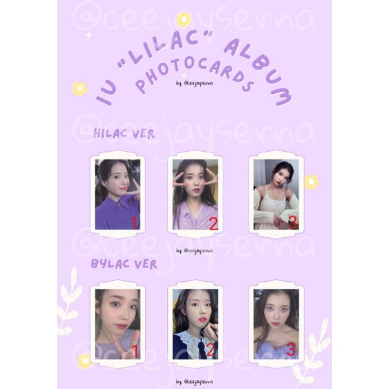 [CÓ SẴN - OFFICIAL] ẢNH PHOTOCARD IU - 5TH ALBUM LILAC | Shopee Việt Nam
