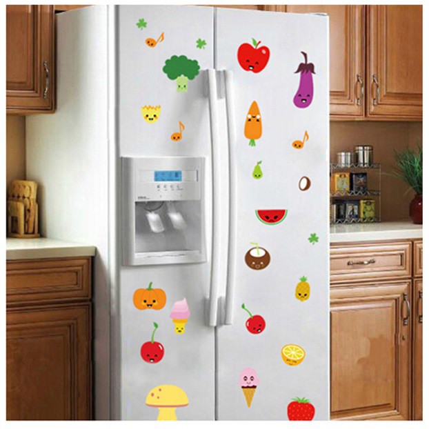 Decal dán tủ lạnh hình trái cây - rau củ quả amy shop | Shopee Việt Nam