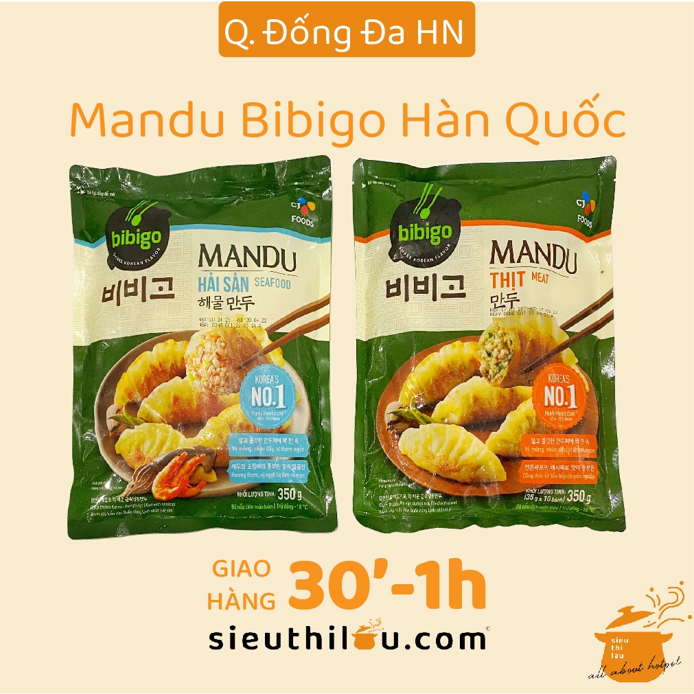 Bánh Xếp Mandu Hàn Quốc Bibigo 350g - Mandu nhân thịt, nhân tôm - Siêu Thị Lẩu & Đồ Nướng ...