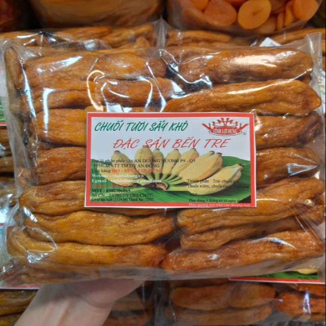 Chuối Trái Bến Tre Sấy Dẻo Không Đường (1 kg) | Shopee Việt Nam