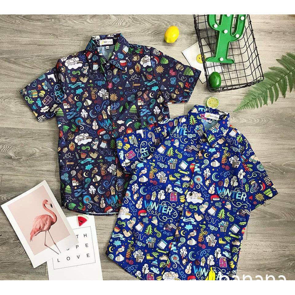 SƠ MI HỌA TIẾT HOẠT HÌNH-MMT15 | Shopee Việt Nam