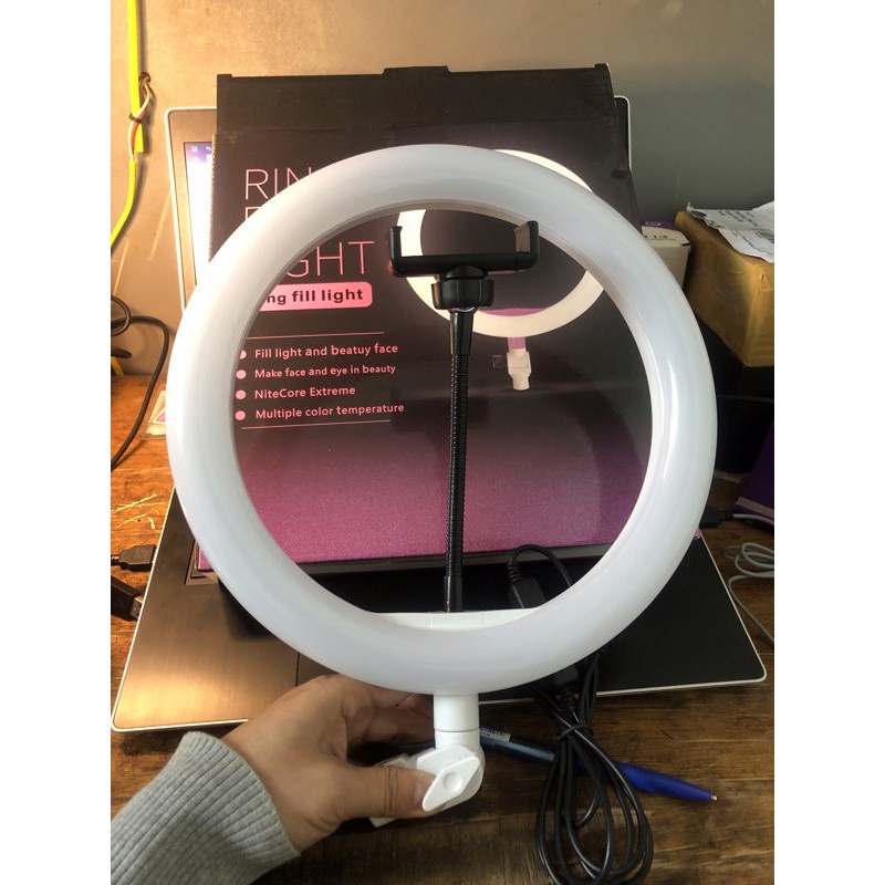 Đèn led livestream 26cm 30cm 33cm 45cm 3 chế độ đèn chân đèn thép cao ...