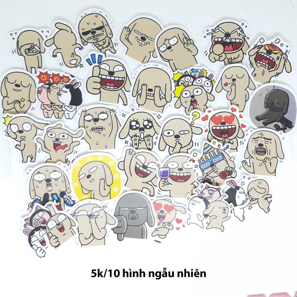 Sticker nhám cán mờ Brown và những người bạn dán trang trí planer ...