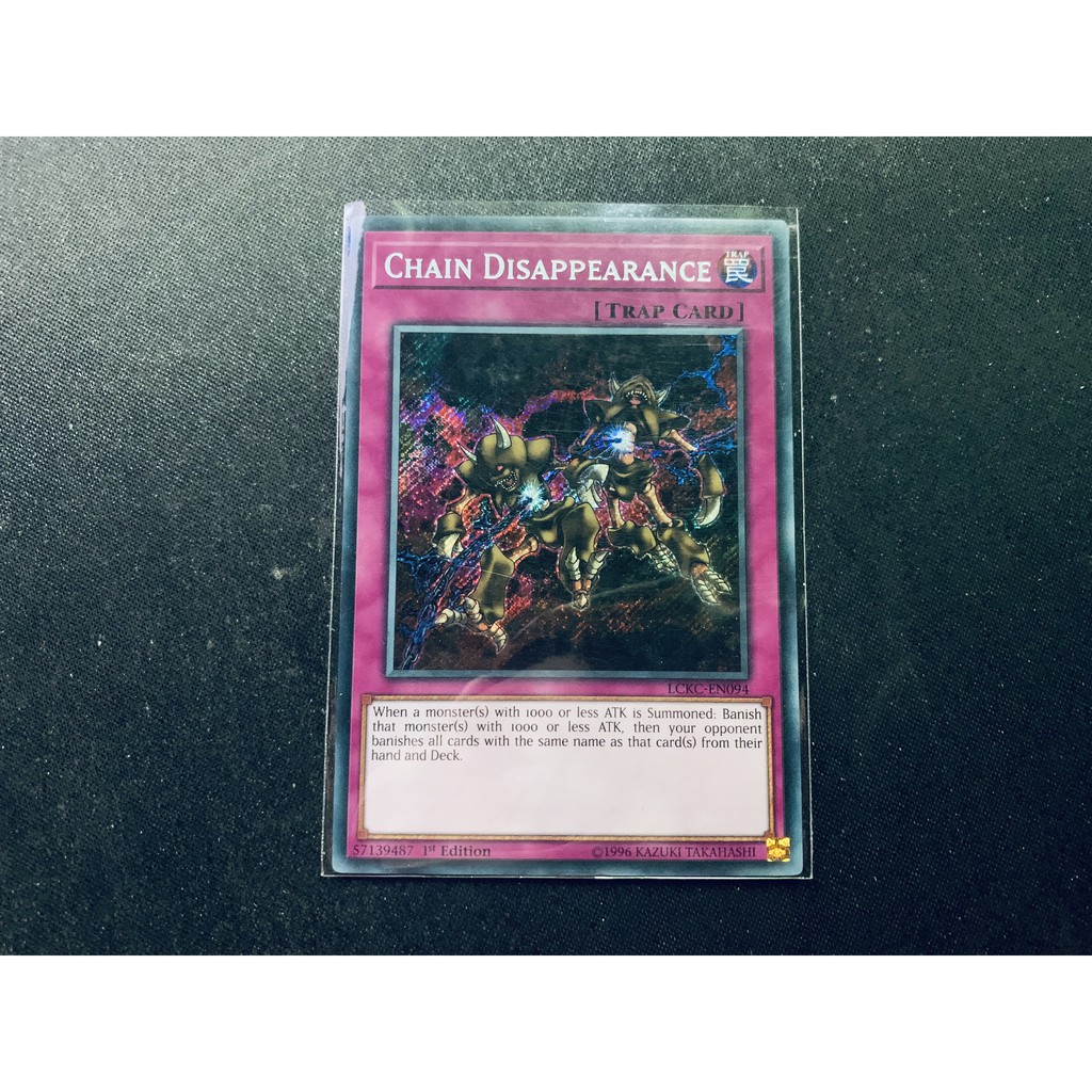 Thẻ Bài Yugioh Chính Hãng Chain Disappearance - LCKC-EN094 | Shopee ...