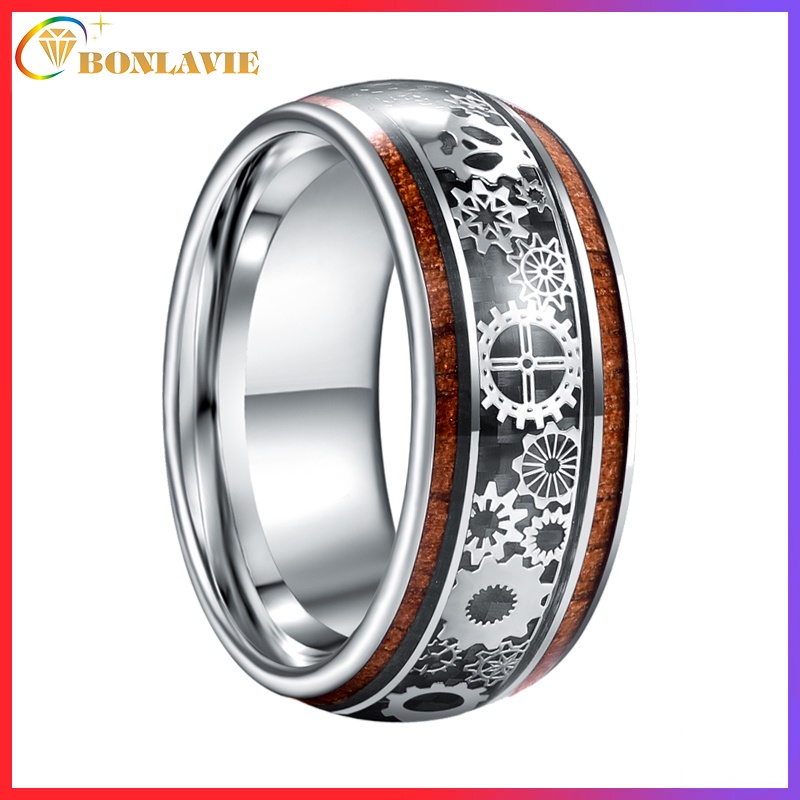 BONLAVIE 10mm Steampunk Bánh Răng Bánh Xe Vonfram Nhẫn Dành Cho Nam Nữ ...