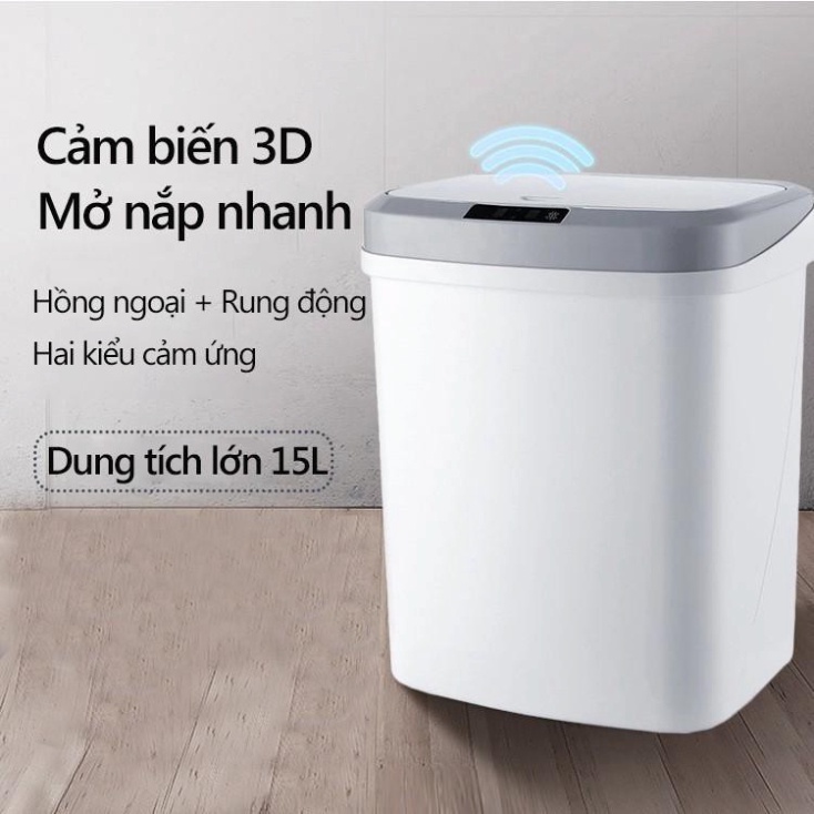 Thùng rác thông minh cảm ứng tự động đóng mở - Sản phẩm chuẩn size ...