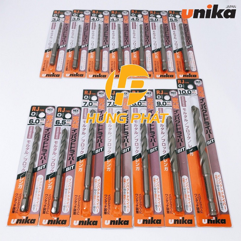 Mũi khoan UNIKA mã RJ khoan bê tông, khoan gạch, khoan tường - chuôi lục giác (giá tốt tháng 10 ...