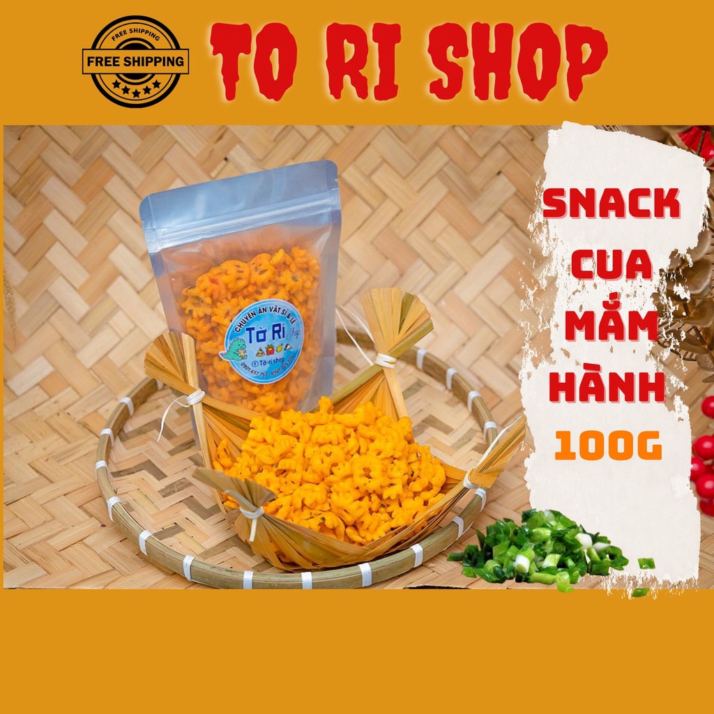 Snack cua mắm hành - Túi zip 100 Gram | Shopee Việt Nam