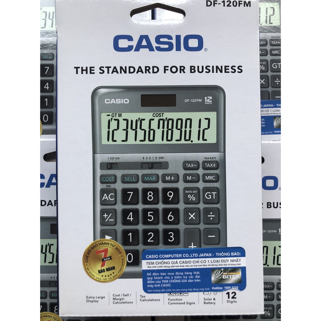 Máy tính để bàn CASIO DF-120FM chính hãng bảo hành 7 năm | Shopee Việt Nam