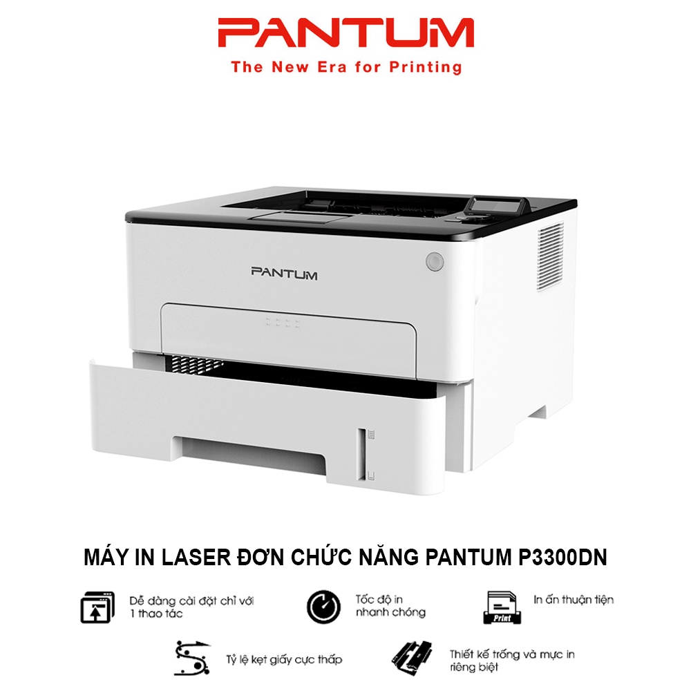 Máy in Laser đơn chức năng PANTUM P3300DN, in qua mạng LAN, đen trắng ...