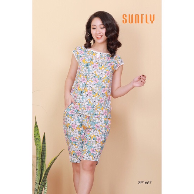 Bộ mặc nhà cao cấp Sunfly SP1667 | Shopee Việt Nam