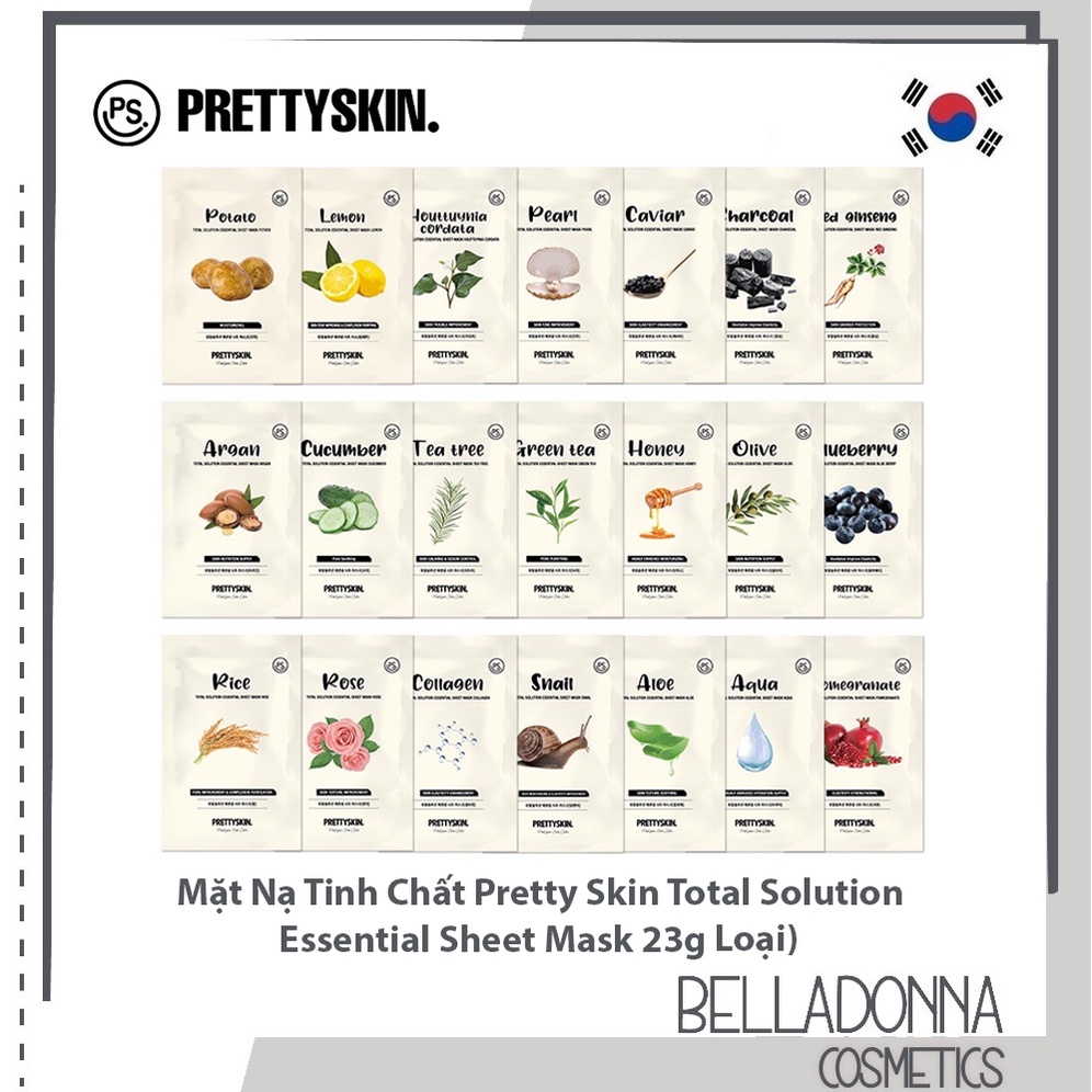Mặt Nạ Tinh Chất Pretty Skin Total Solution Essential Sheet Mask 23g ...
