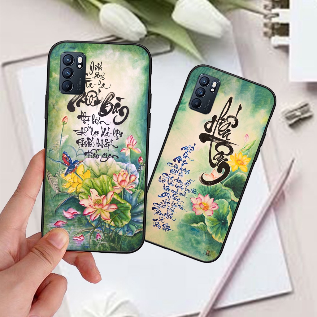 Ốp Oppo Reno 6 / Reno 6 Z 5G / Reno 6 bộ hình thư pháp an nhiên , tâm ...