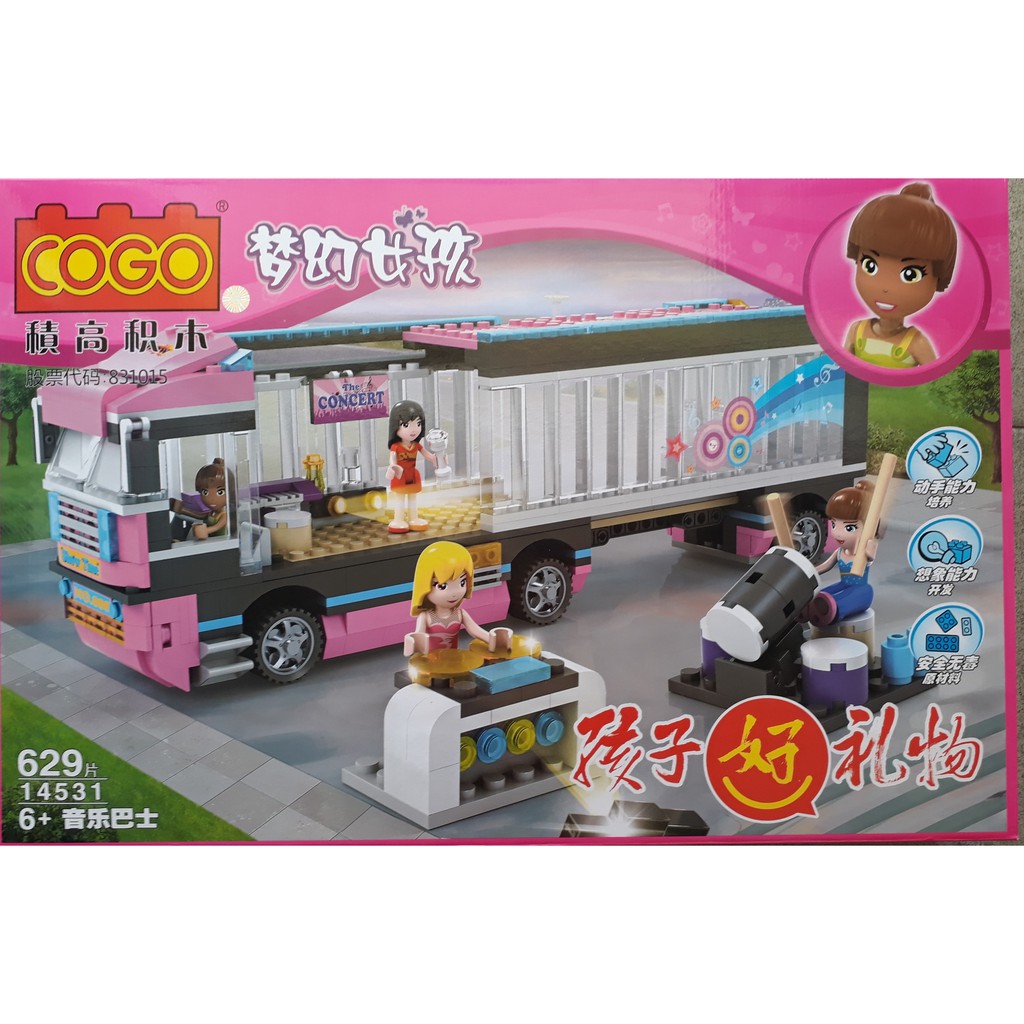 Cogo 14531 Lắp ráp xe trình diễn ca nhạc lưu động | Shopee Việt Nam
