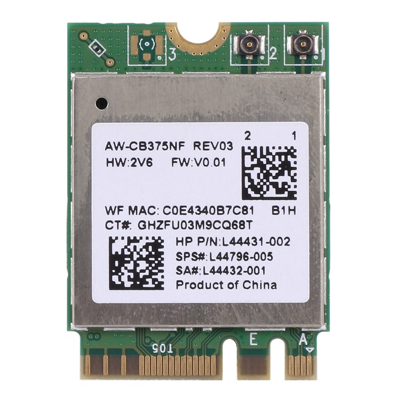 Card wifi Realtek RTL8822CE băng tần kép - Wifi AC and Bluetooth 5.1 (M ...