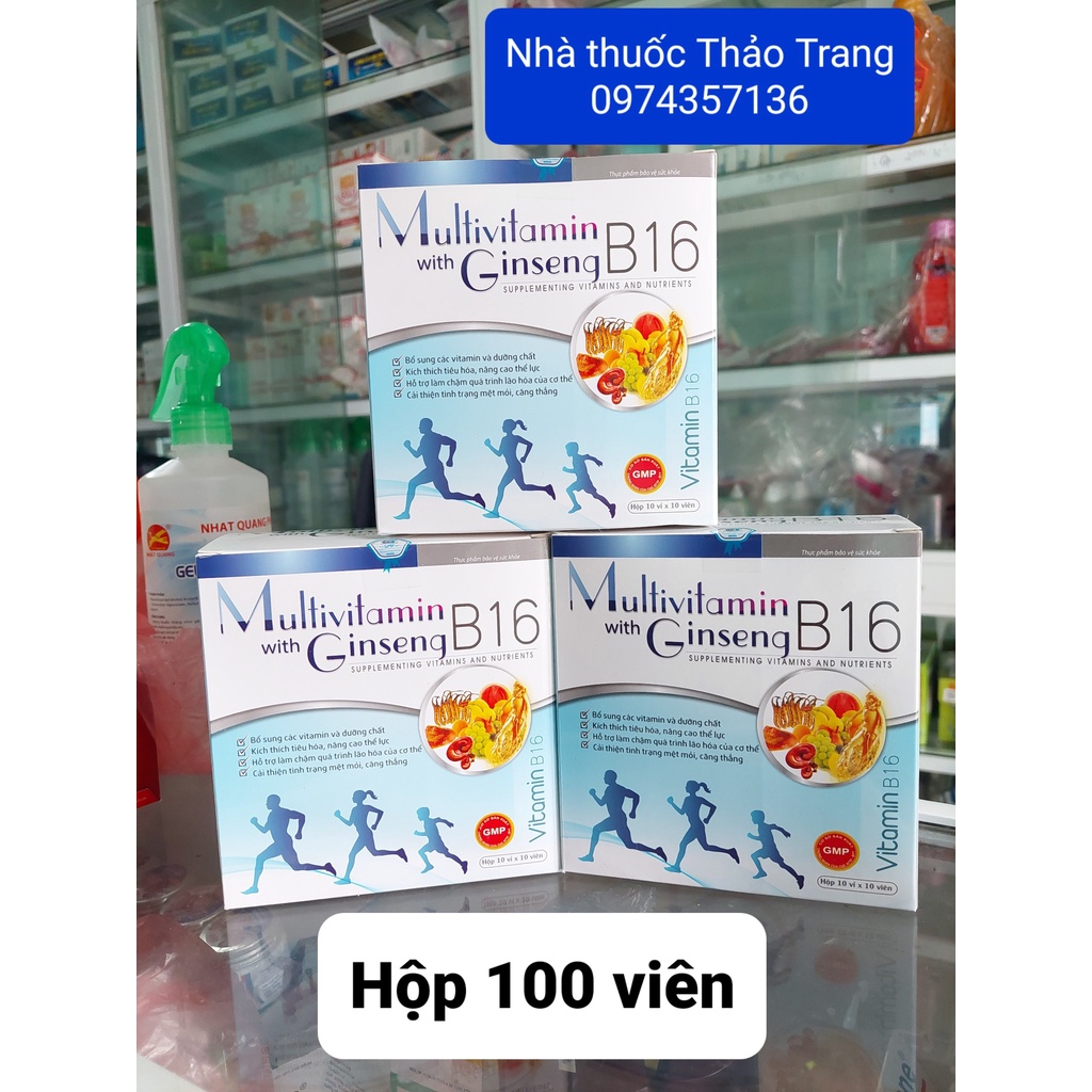 Thuốc bổ MULTIVITAMIN B16 cung cấp 16 vitamin, khoáng chất giúp bồi bổ ...