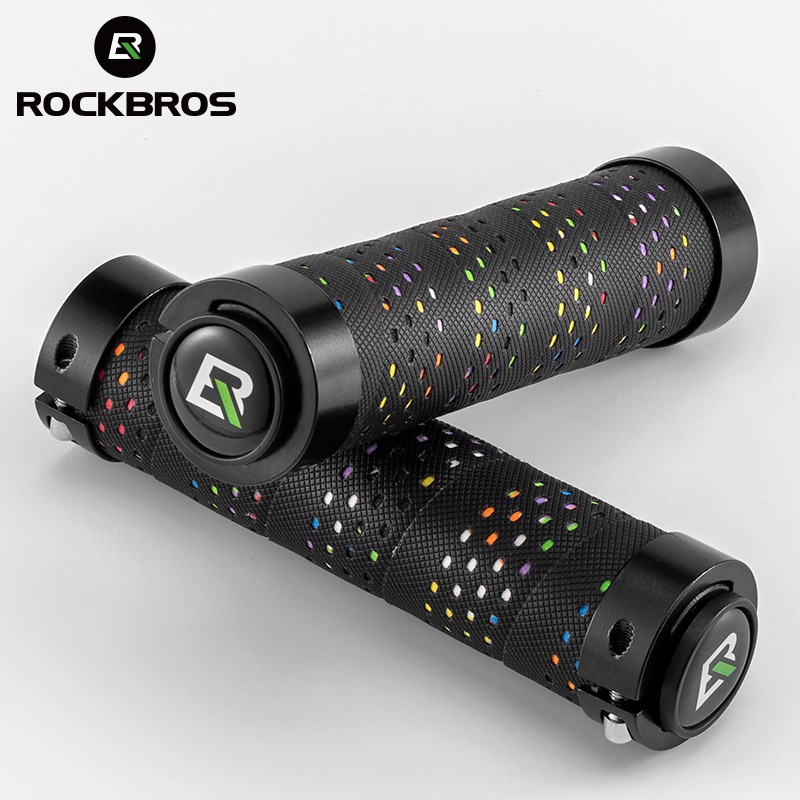 Tay cầm xe đạp chống trượt ROCKBROS MTB có thể khóa được với chất liệu PU | Shopee Việt Nam