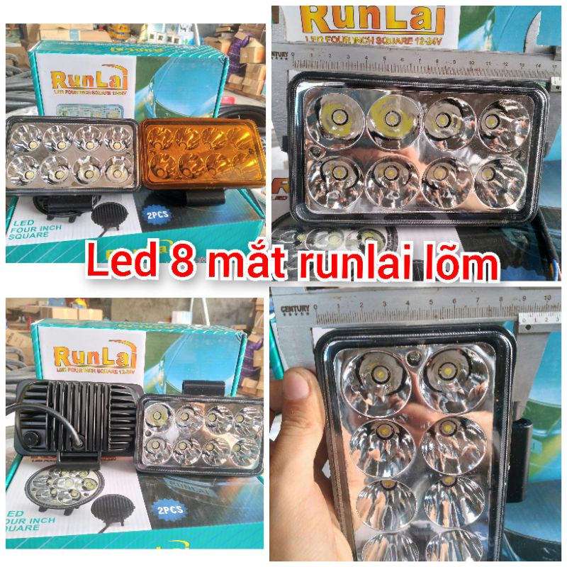 CẶP LED 8 MẮT RUNLAI LÕM (DÙNG CHUNG 12V/24V) | Shopee Việt Nam