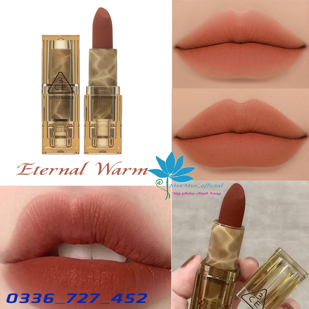Son Thỏi 3CE Soft Matte Lipstick Eternal Warm Sensual Breeze Unstained ...