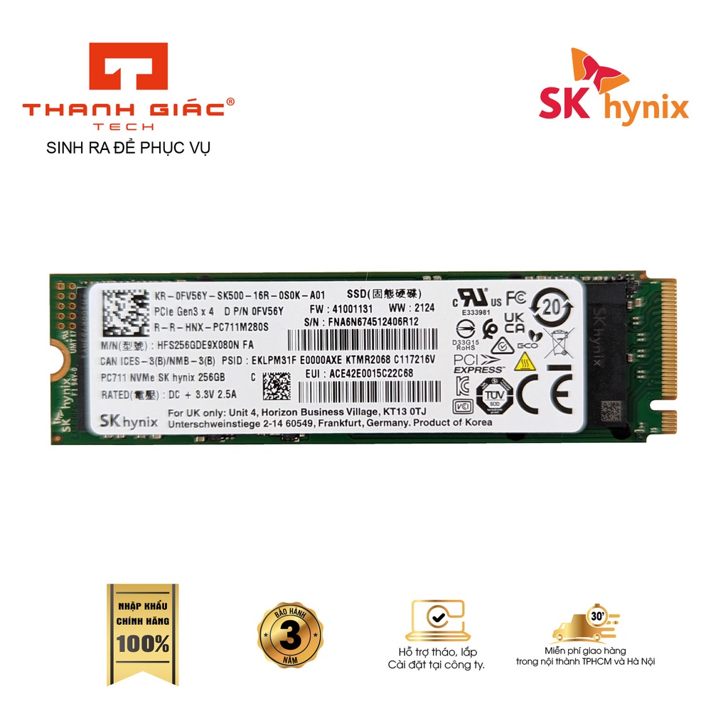 Ổ Cứng SSD Sk hynix Nvme BC511 512Gb.Chính hãng,Bảo hành 36 tháng 1 đổi ...