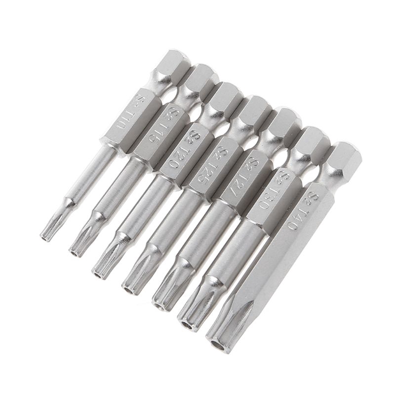 7Pcs Star Drill Bits Screwdriver Magnetic Shank Hand Tools Five-pointed ...