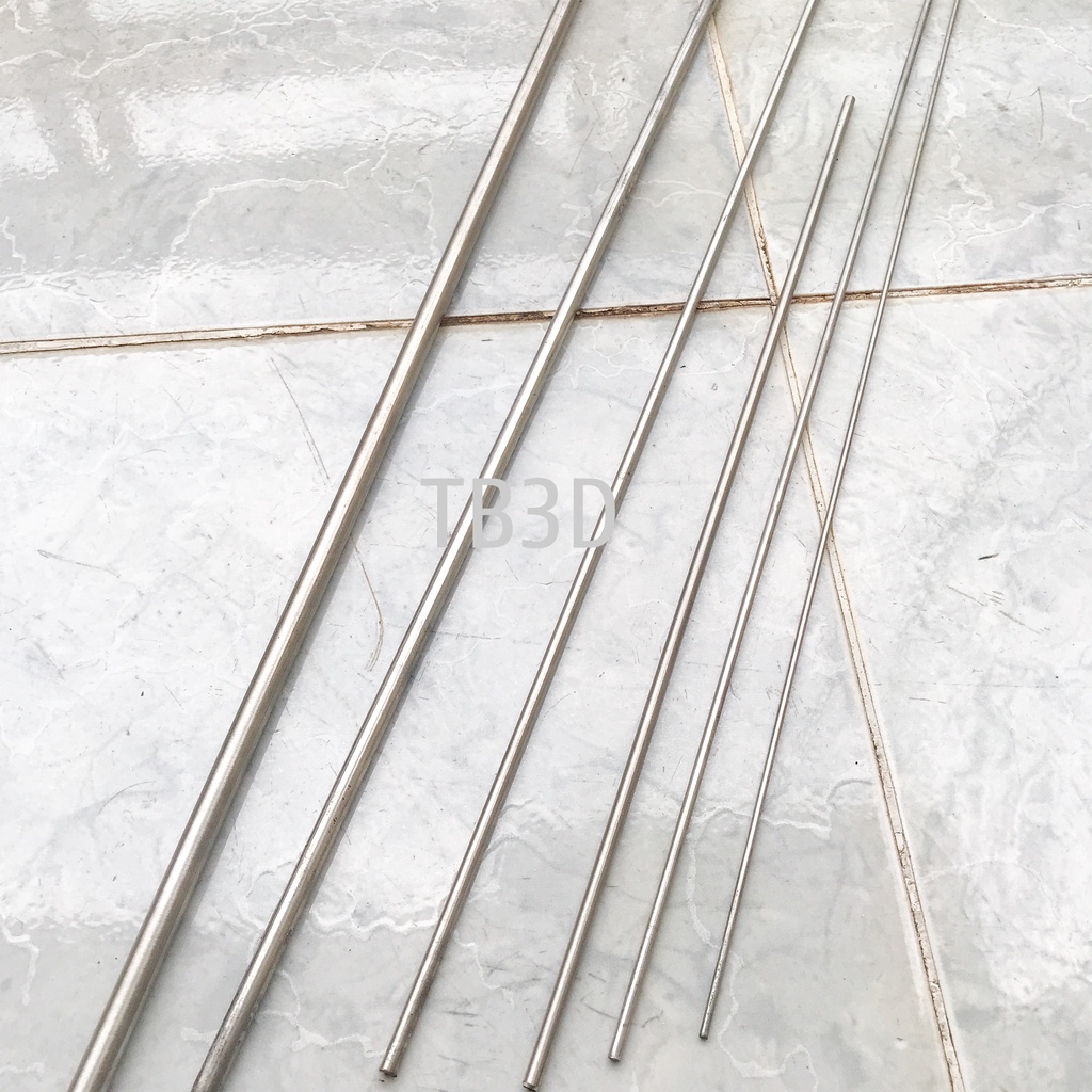 Trục Thép đặc 1mm-6mm không rỉ, ti inox, thép không rỉ, ti thép 304, ti ...