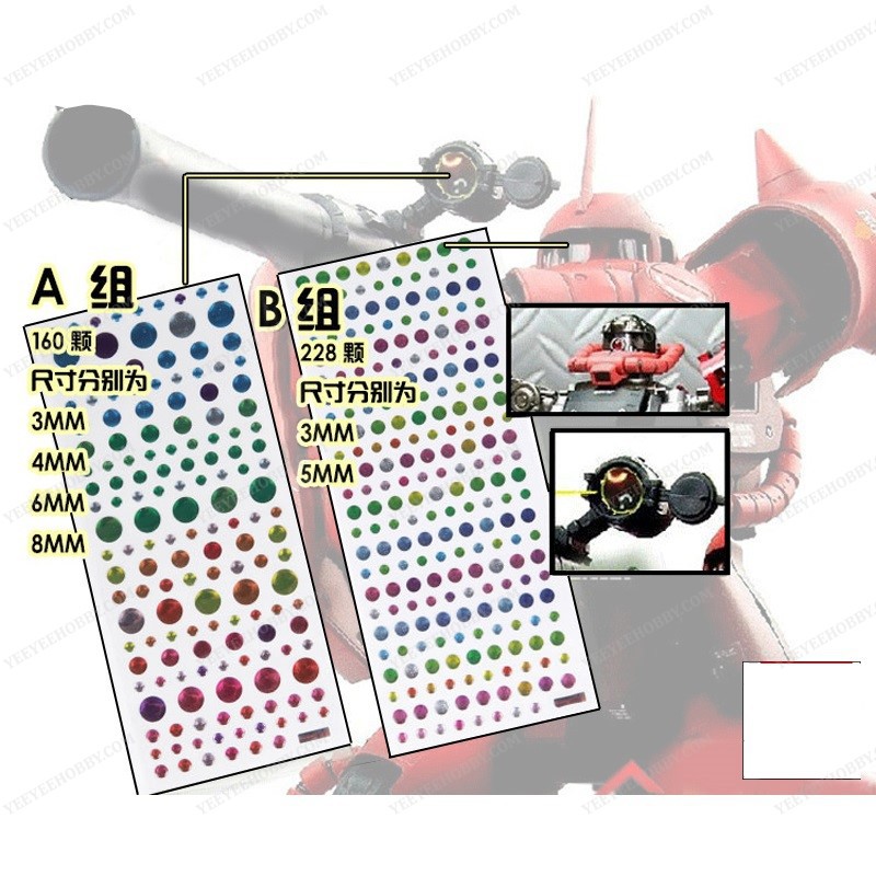 PHỤ KIỆN MOD - STICKER DÁN CHO MẮT ZAKU | Shopee Việt Nam