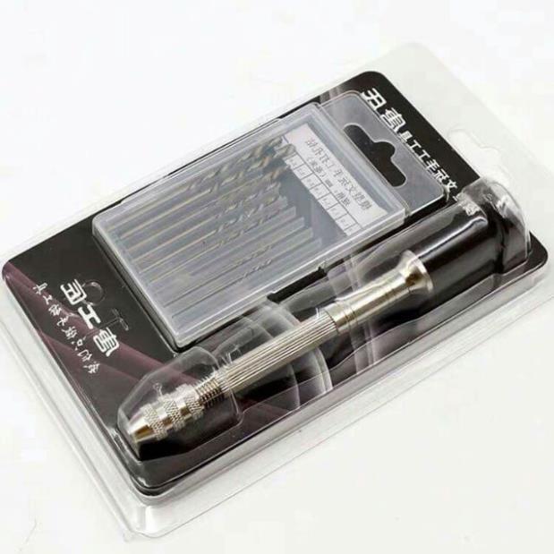Bộ Khoan Tay Mini kèm 10 mũi khoan - Kích Ki Hoa Lan | Shopee Việt Nam