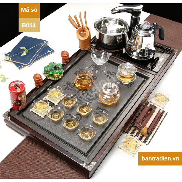 Bộ bàn trà điện gỗ mặt đá B054 | Shopee Việt Nam