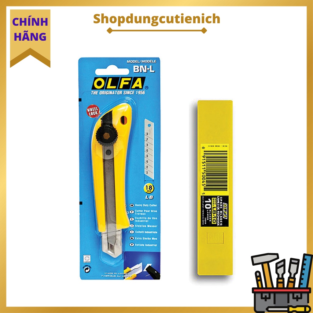 Dao Rọc Hạng Nặng Cắt, Rọc Vật Liệu Cứng, Dày OLFA BN-L Và Lưỡi Dao LB-10 | Shopee Việt Nam