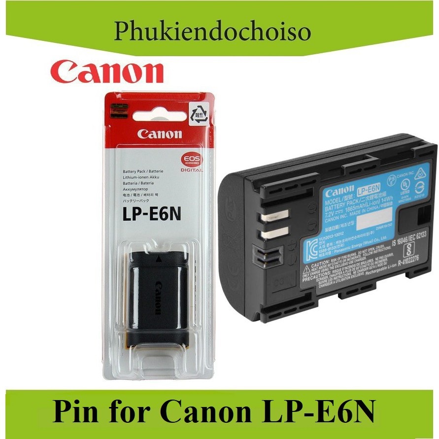 Pin máy ảnh Canon LP-E6N MODEL NEW 2021 (Bảo hành 06 tháng) | Shopee ...