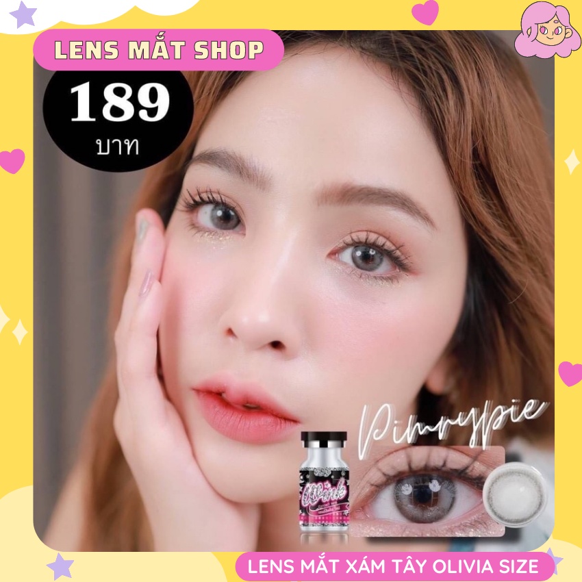 Lens mắt xám tây Olivia Size 🔥 GIÁ SỐC 🔥 lens mắt độ giãn tròng đa dạng ...